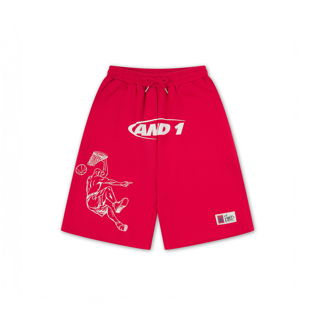 Mens Jersey off the Rim Shorts - Red – And1 UK