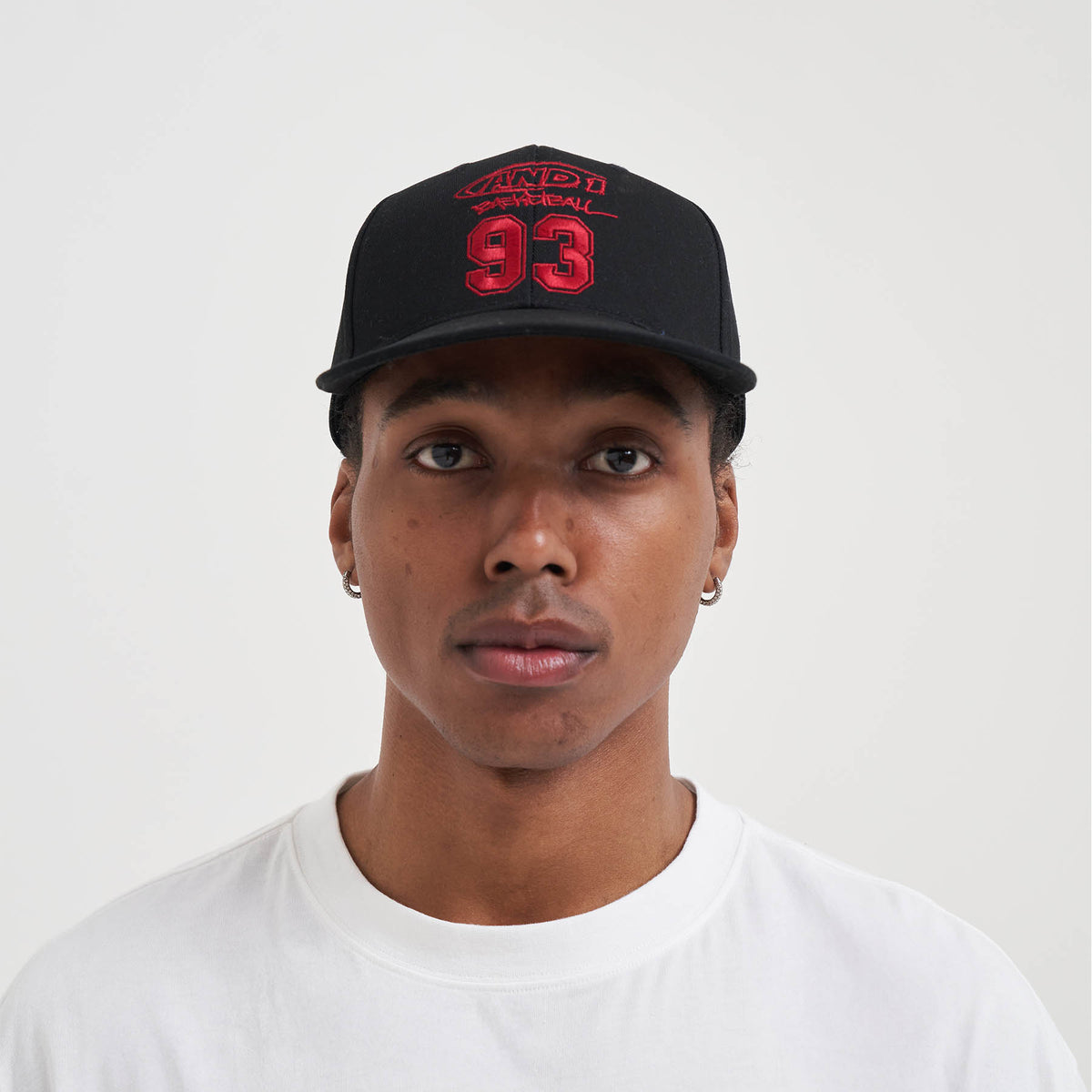 Unisex Core Logo 6 Panel Flat Peak Cap - Black – And1 UK