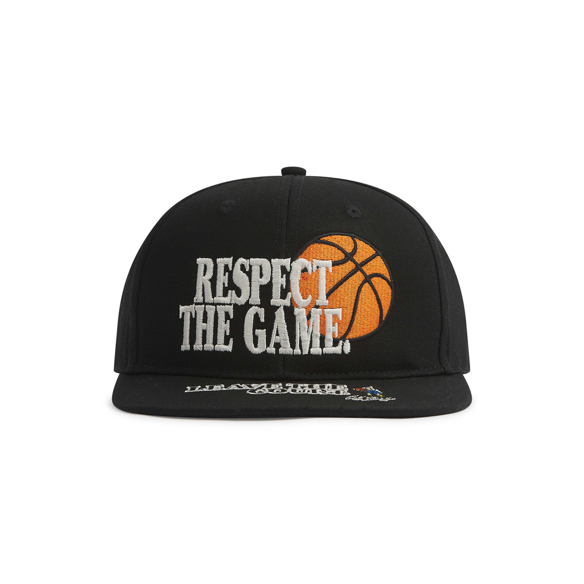 Unisex Respect Slogan 6 Panel Flat Peak Cap - Black – And1 UK